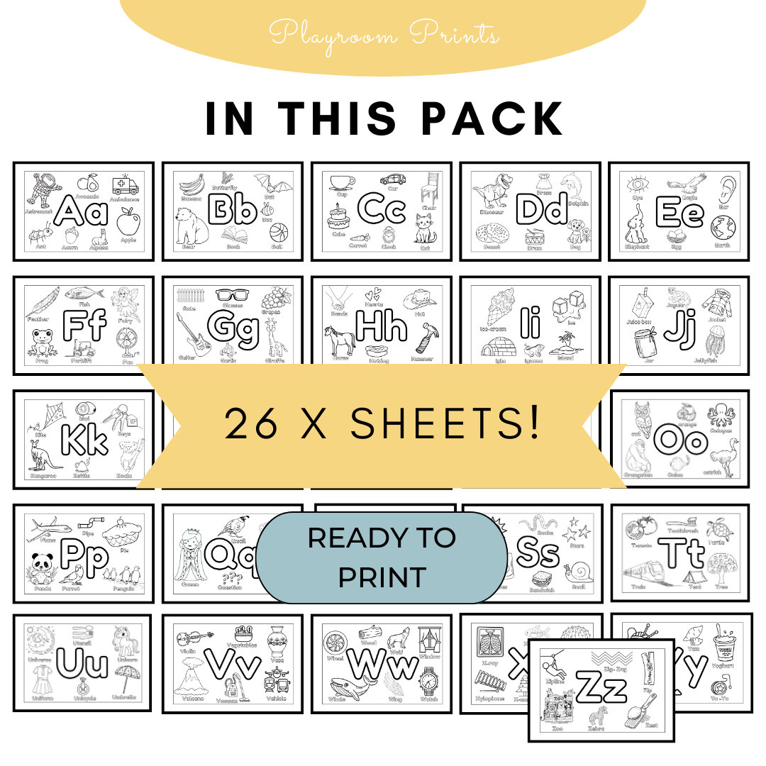 Alphabet Coloring Pages for Preschoolers - Educational Activities ...