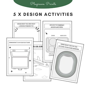 Aeroplane Activity Pack for Kids - Travel Activity Set, Digital ...