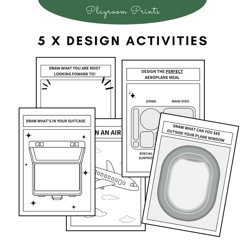 Aeroplane Activity Pack for Kids - Travel Activity Set, Digital ...