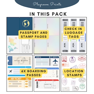 Printable Play Passport & Travel Activity Pack for Kids - Airport ...