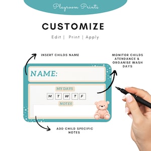 Daycare Cot and Sheet Name Tags | Name Tags for Nursery | Preschool ...