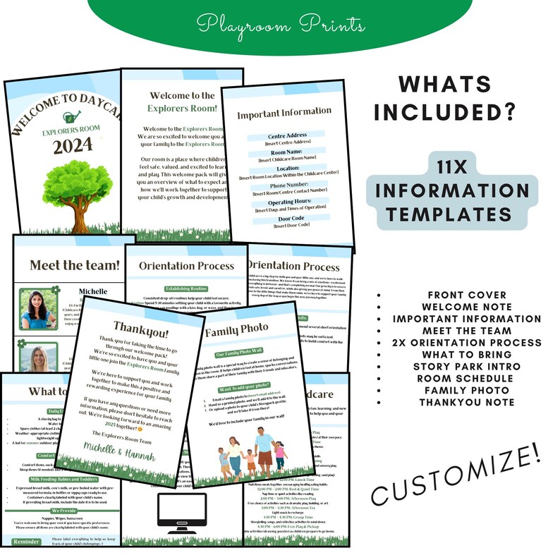 Customizable Daycare Welcome Pack Template | Edit on Canva | All About ...