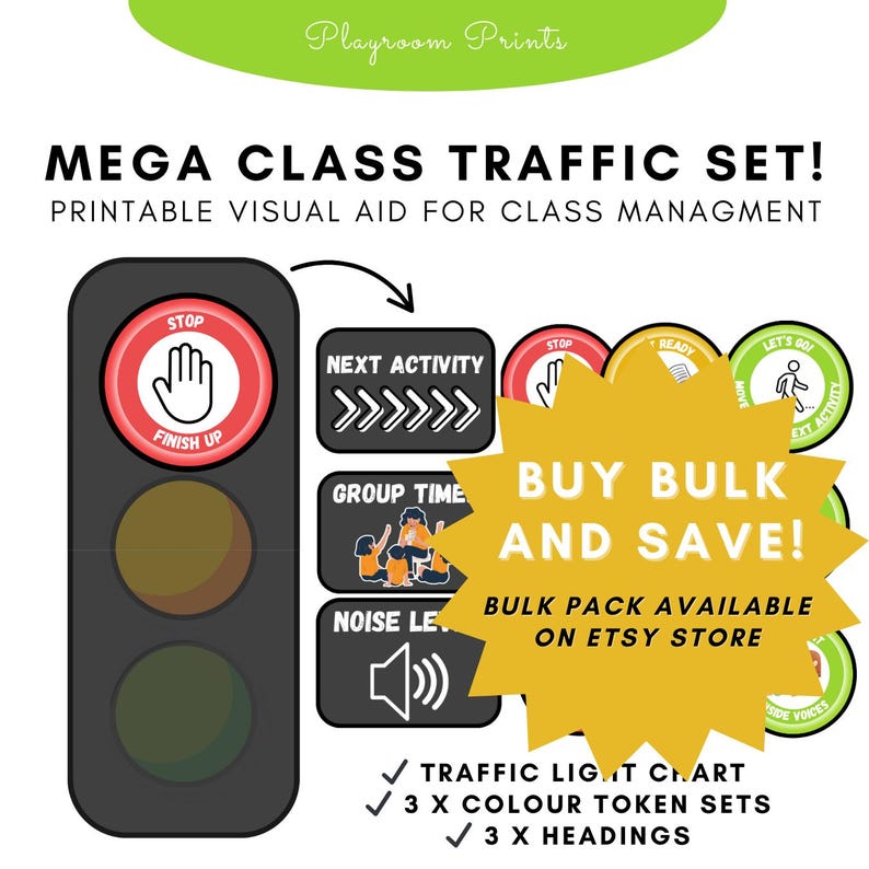 Noise Level Traffic Light Chart for Classroom | Visual Behaviour ...