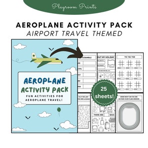 Aeroplane Activity Pack for Kids - Travel Activity Set, Digital ...