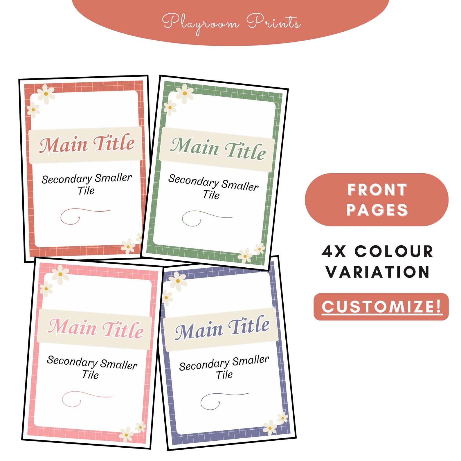 Editable Custom Binder Labels | 1', 2', 3' Sizes | Pastel Gingham Canva ...