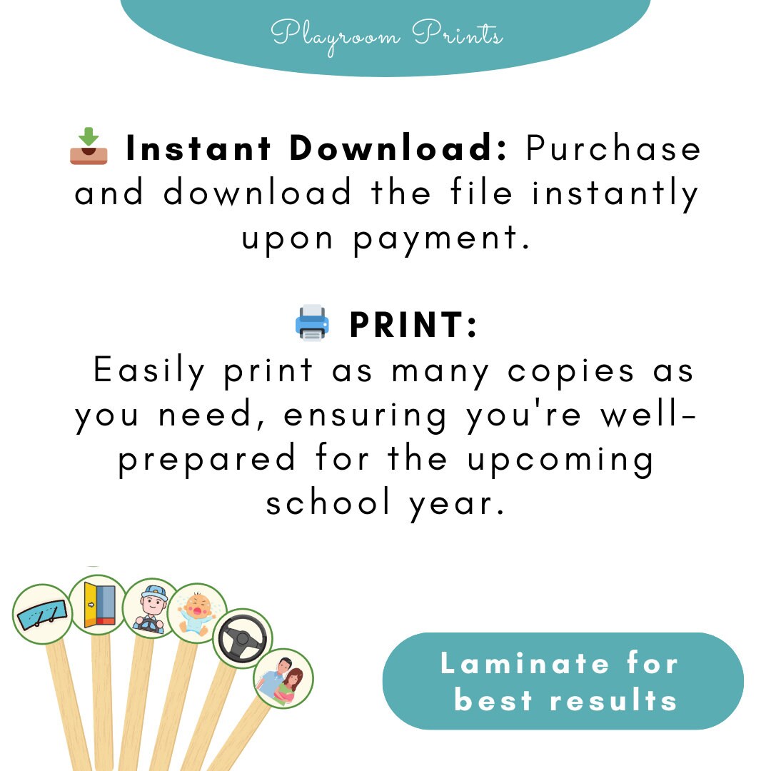 Wheels on the Bus Props and Lyric Sheet Download and Printable ...