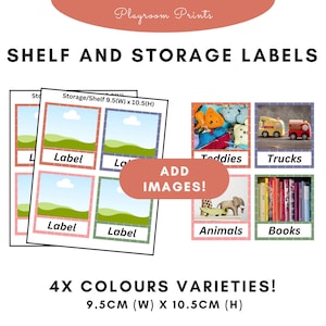Custom Preschool Label Pack | Cubbies, Toy Storage, Book Binders, Sheet ...