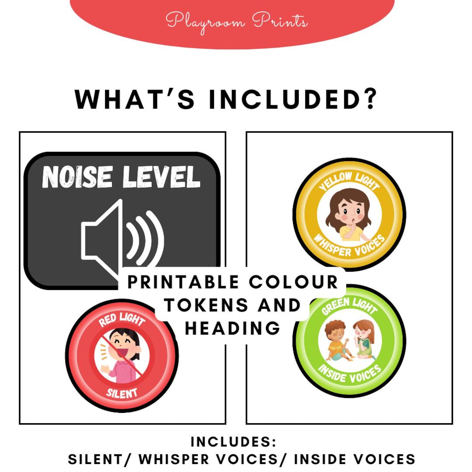 Noise Level Traffic Light Chart for Classroom | Visual Behaviour ...