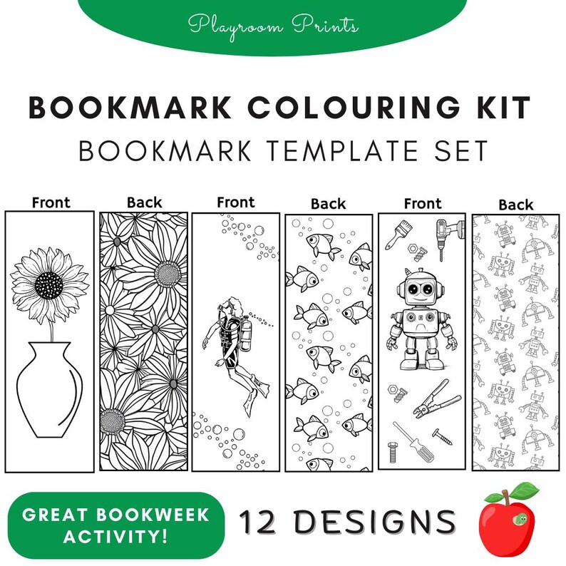 DIY Bookmark Craft Activity for Book Week: Teacher Printable Coloring ...