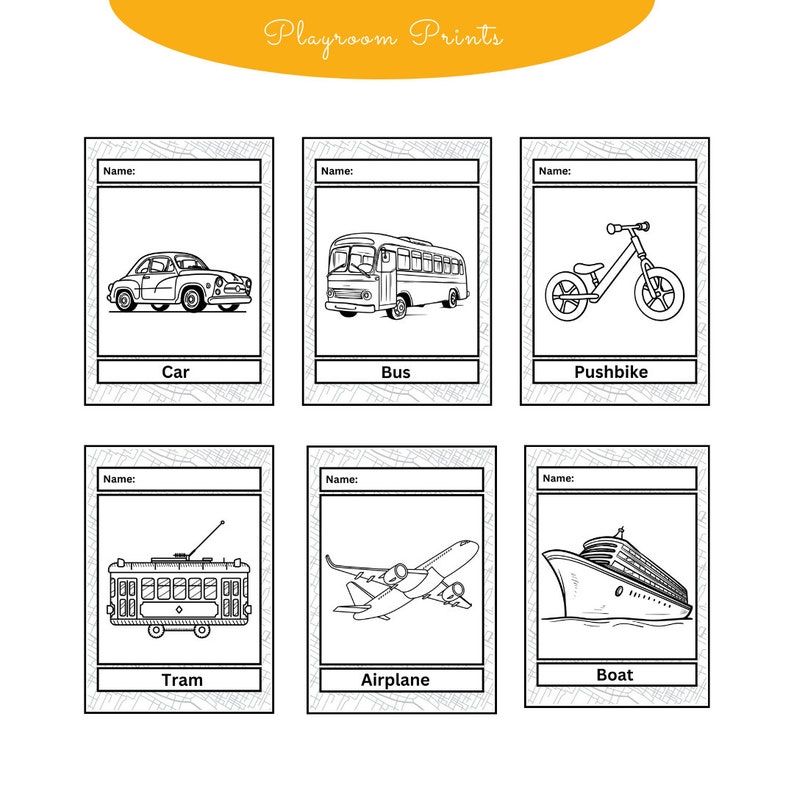 Hojas para colorear de transporte: actividad para niños, color ...