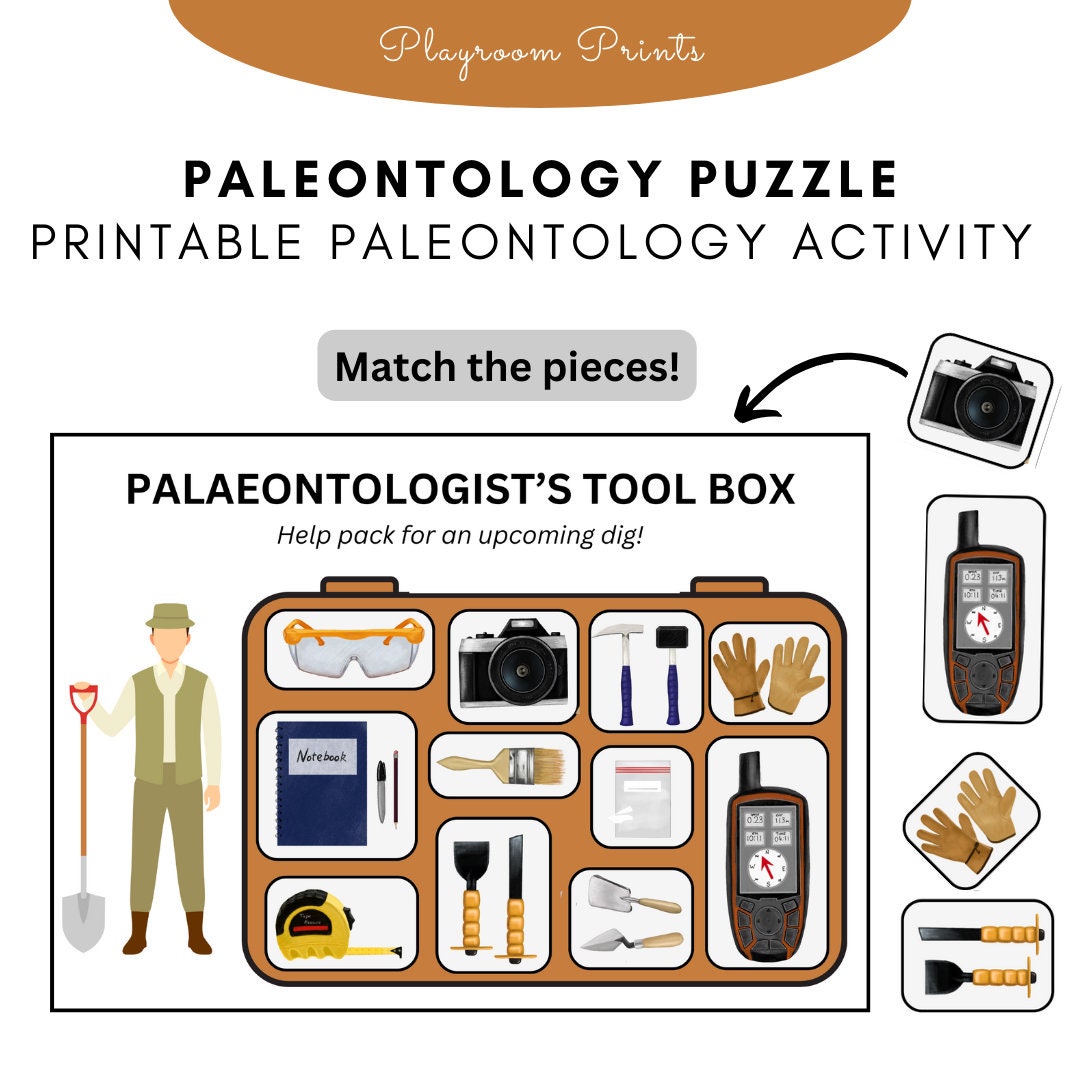 Dinosaur Dig Printable Activity - Fun & Educational Paleontology Puzzle ...