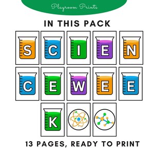 Science Week Printable Display PDF: DIY Classroom Bunting, Posters, and ...