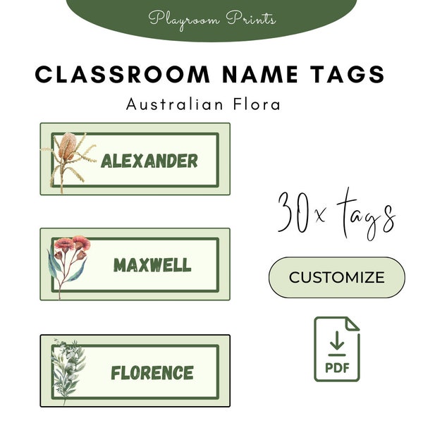 Locker Name Tags - Etsy