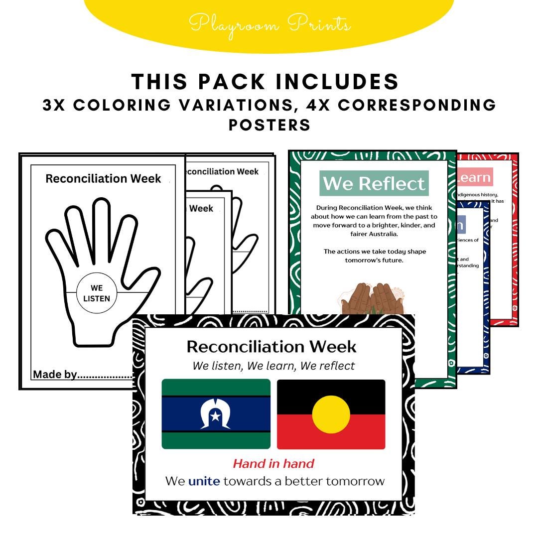 Reconciliation Week 2025 Activity and Poster Set, Aboriginal Indigenous ...