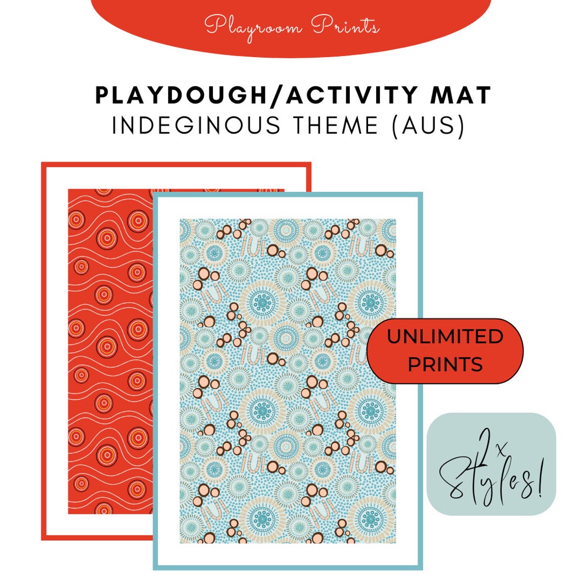 Playdough and Activity Mat for Childcare, Indigenous Australian ...