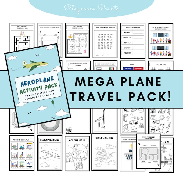 Aeroplane Activities for Kids - Etsy UK