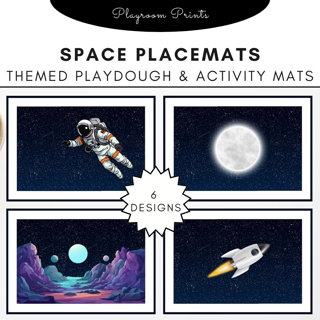 Space Activity Mats & Posters: Cosmic Themed Playdough Mats for ...
