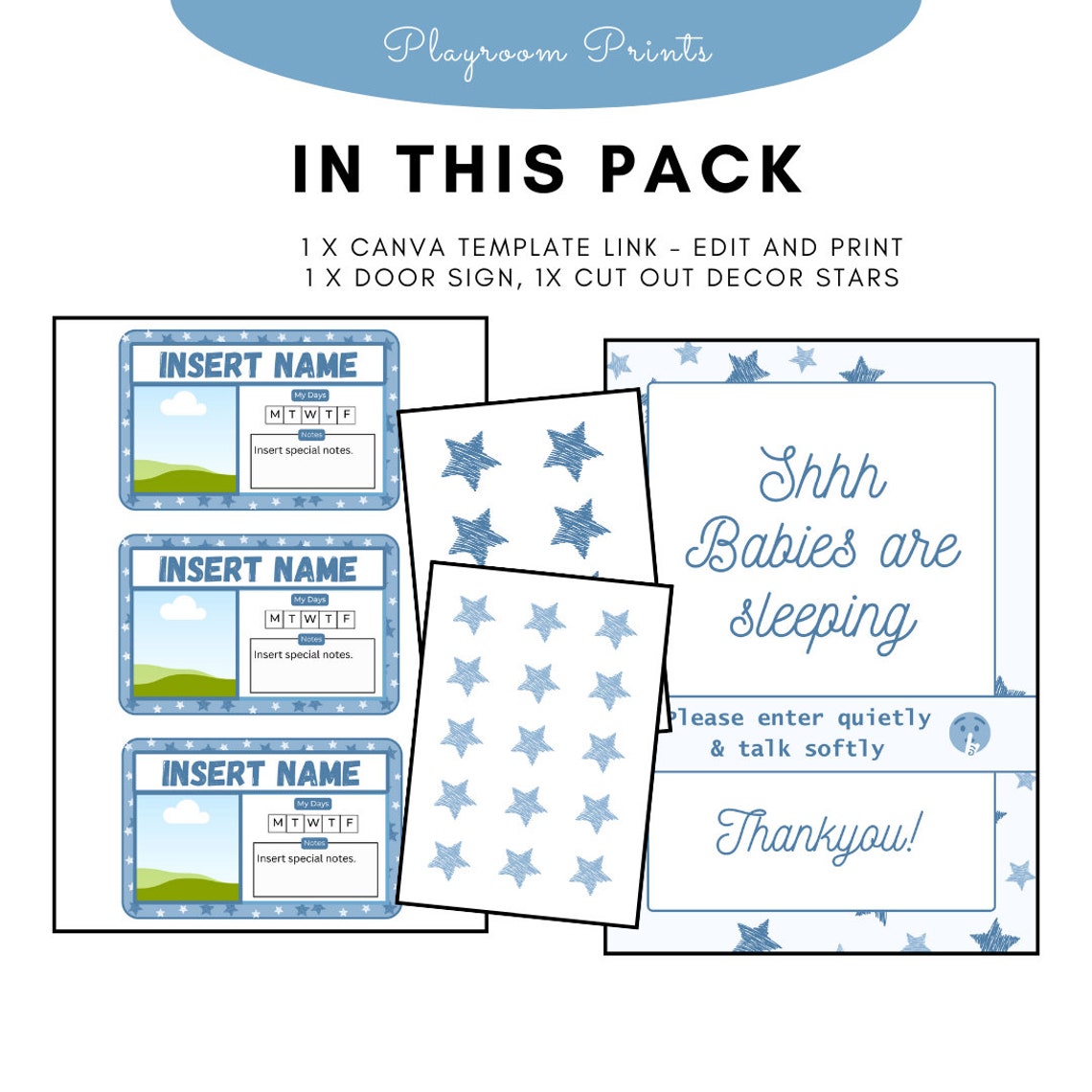 Daycare Cot and Sheet Name Tags | Name Tags for Nursery | Preschool ...