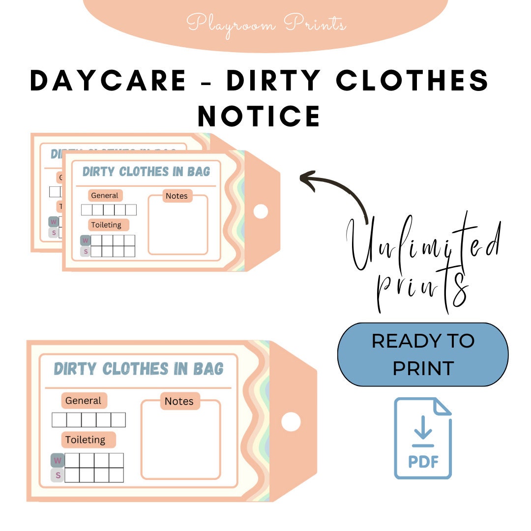 Daycare Printable Reminders, Instant PDF Download for Quick and Easy ...