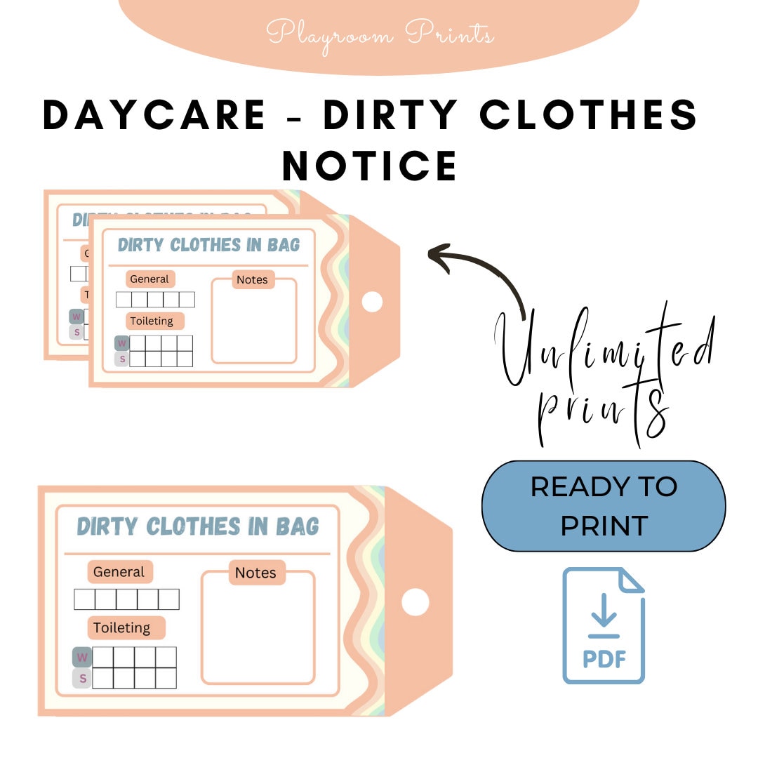 Daycare Printable Reminders, Instant PDF Download for Quick and Easy ...