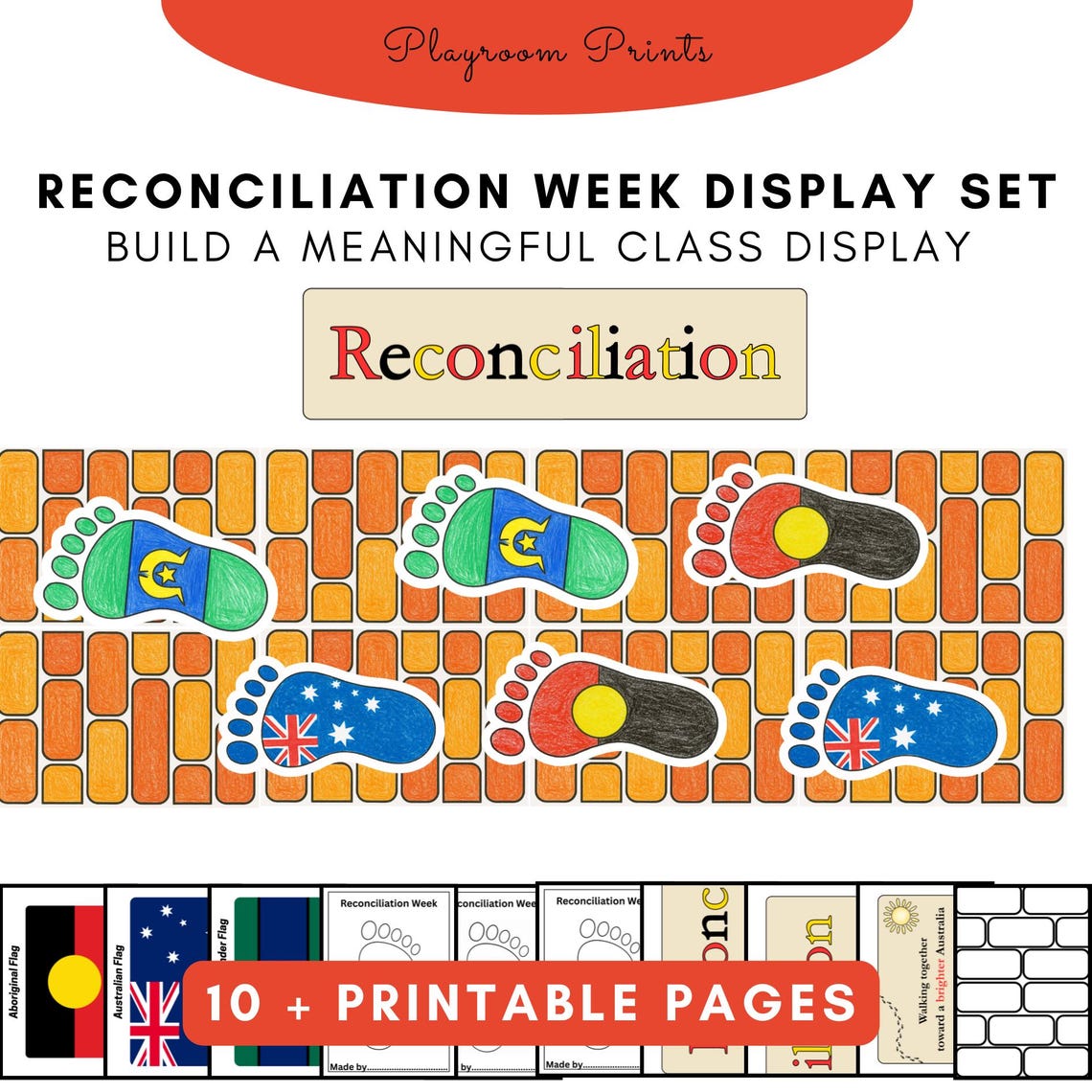 Reconciliation Week Classroom Display Pack – Printable Footprints ...