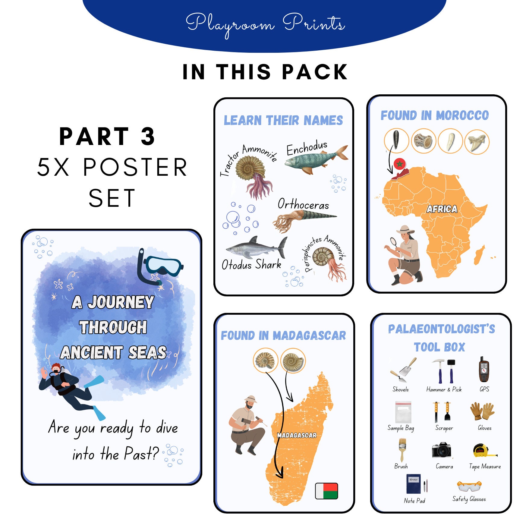Printable Ocean Fossil Matching Game - Palaeontology Activity for Kids ...