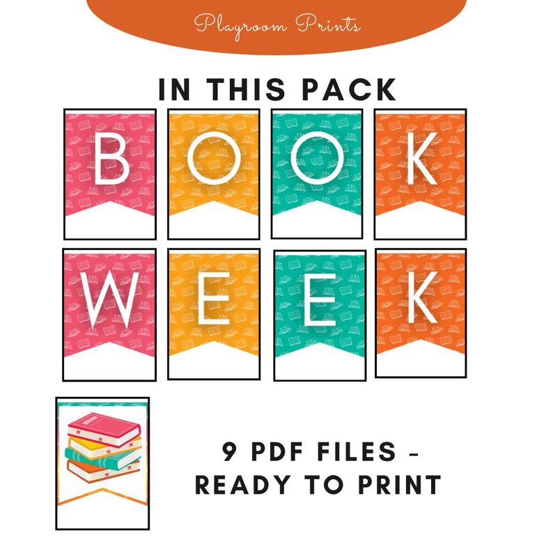 Book Week Printable Bunting PDF for Classroom: DIY Decor for Classroom ...