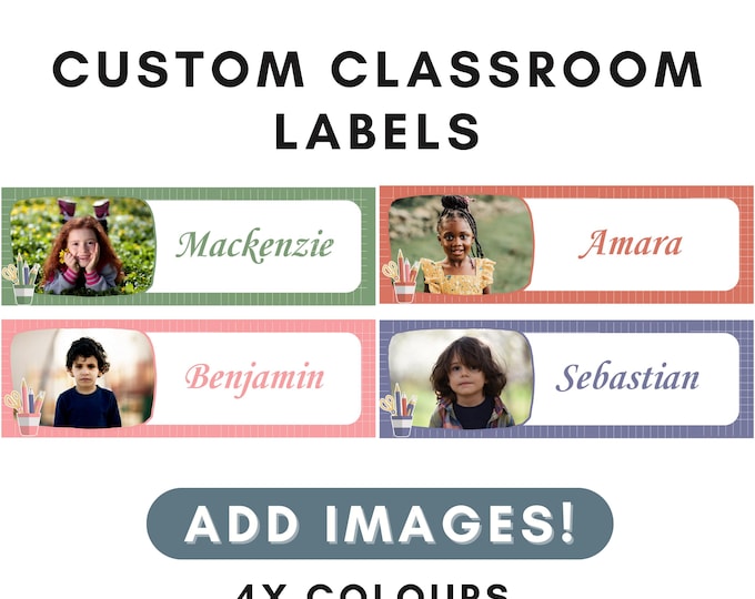 Student Name Tags, Student Labels, Classroom Labels, Boho Classroom ...