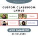 Custom Classroom Labels With Images | Editable Canva Template | Perfect ...
