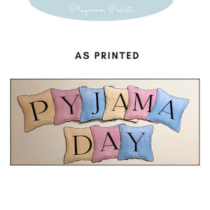 Pyjama Day Printable Banner Cushion Design Set for Daycare ...