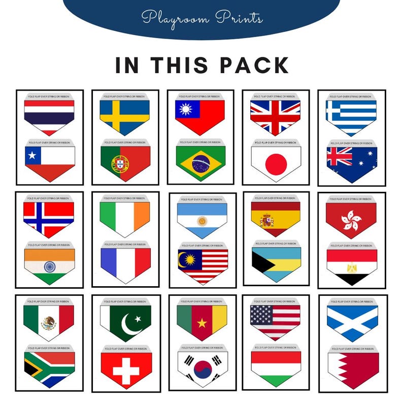 Flags of the World Printable Bunting Display – Banner for Global Events ...