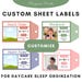 Custom Daycare, Crib & Cot Sheet Labels Editable Bed Sheet Name Tags ...