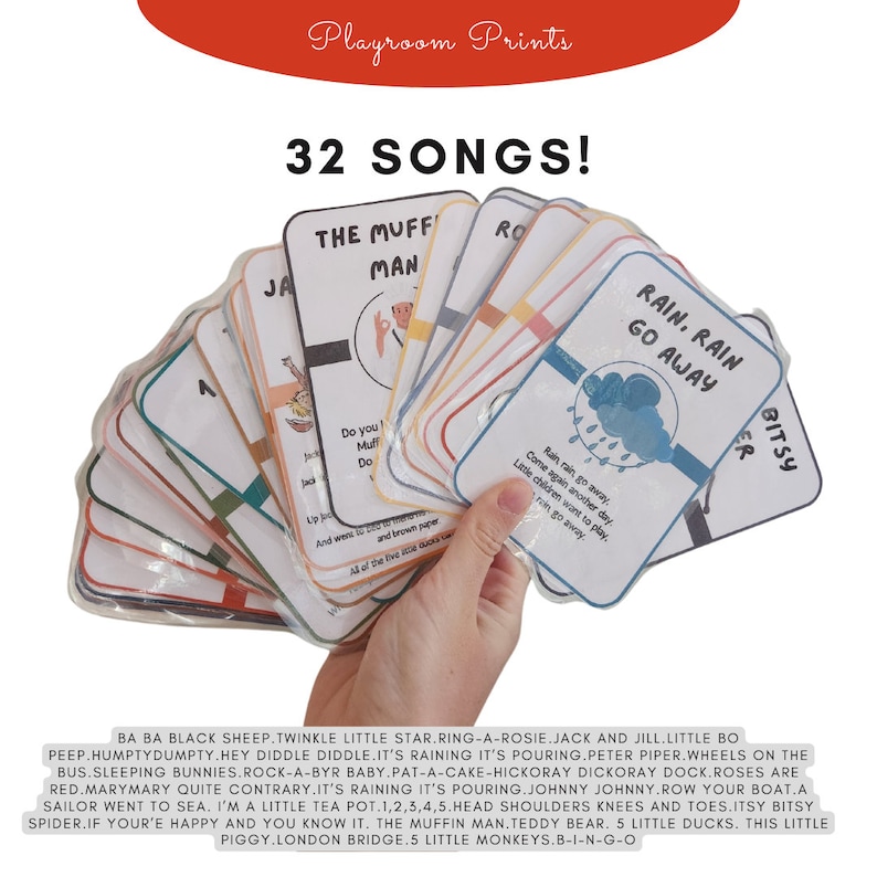 Nursery Rhymes Choosing Cards Preschool Learning Children Songs ...