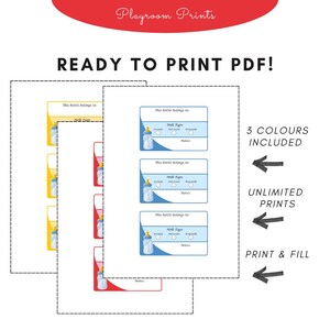 Printable Daycare Bottle Labels – Baby Milk Name Tags for Formula ...