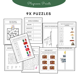 Aeroplane Activity Pack for Kids - Travel Activity Set, Digital ...