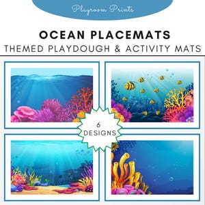 Underwater Ocean Activity Mats & Posters: Ocean-themed Playdough Mats ...