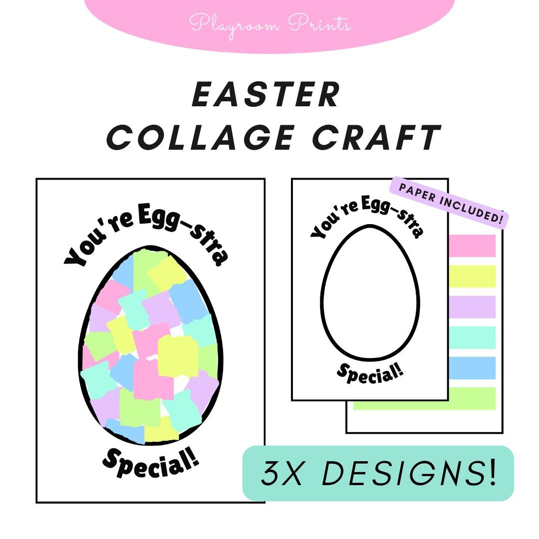 Easter Collage Craft for Kids – Bunny, Chick & Egg Templates With Paper ...