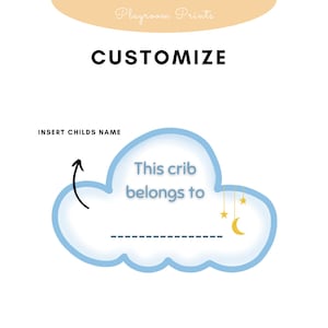 Cloud-shaped Labels: Add Charm to Daycare Beds, Cribs & Cots! Perfect ...