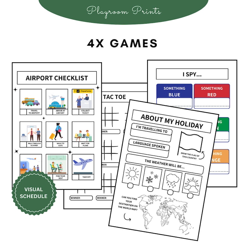 Aeroplane Activity Pack for Kids - Travel Activity Set, Digital ...