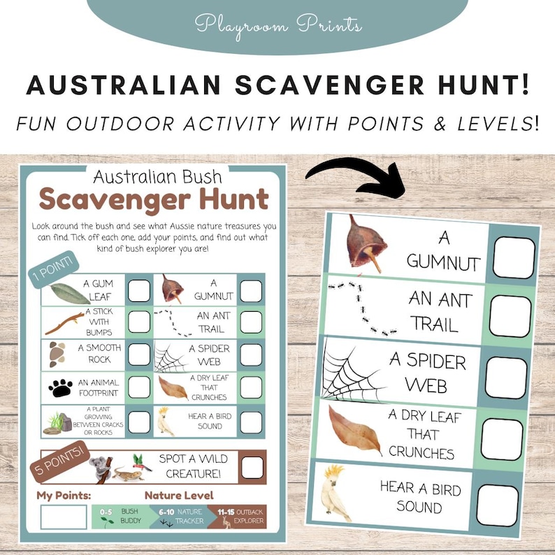 Australian Bush Scavenger Hunt Printable – Outdoor Nature Activity With ...