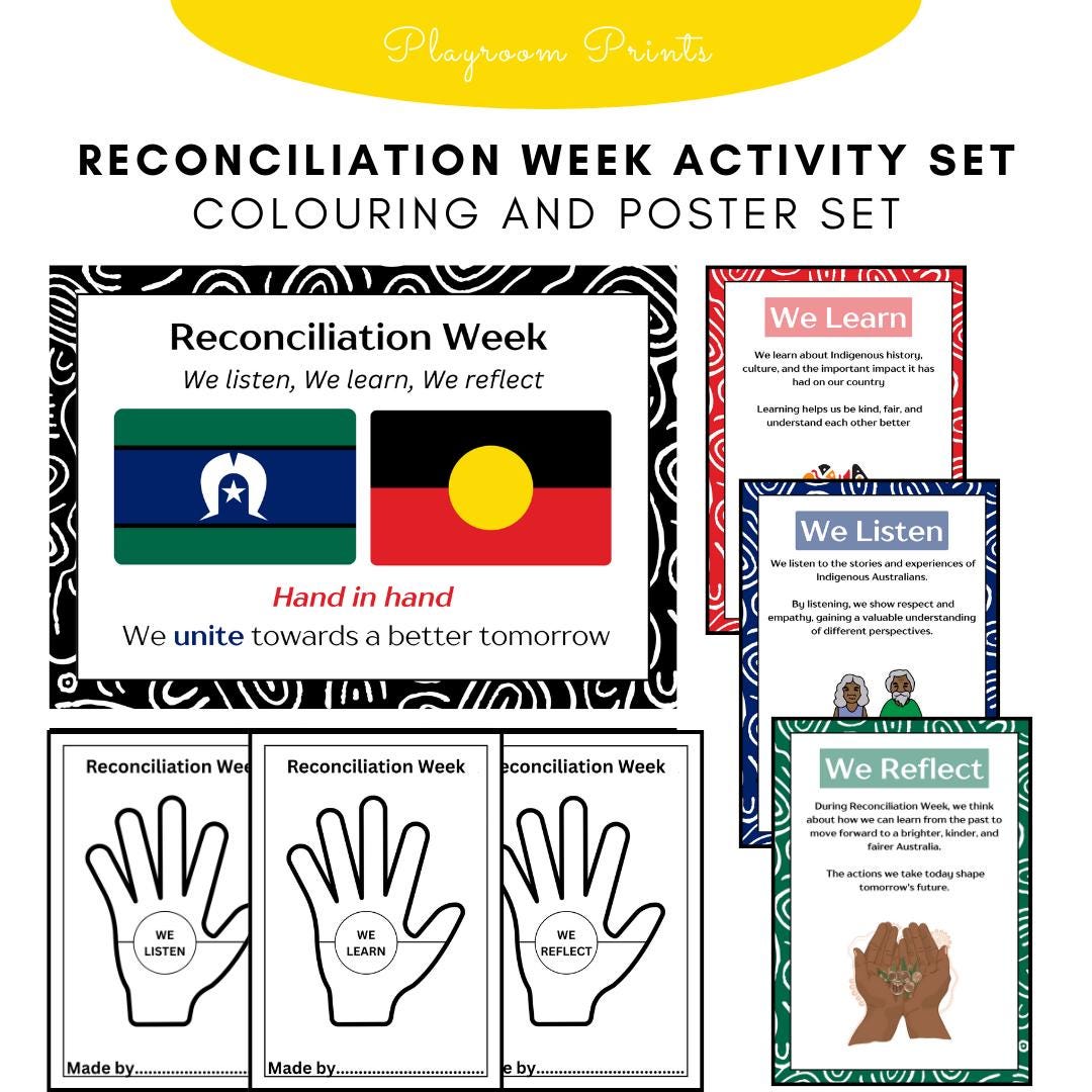 Reconciliation Week Activity and Poster Set, Aboriginal Indigenous ...