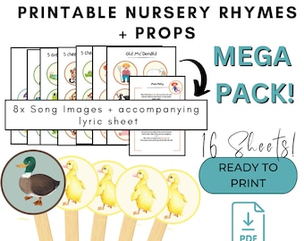 Five Little Monkeys Printable Nursery Rhyme Song Activity - Etsy