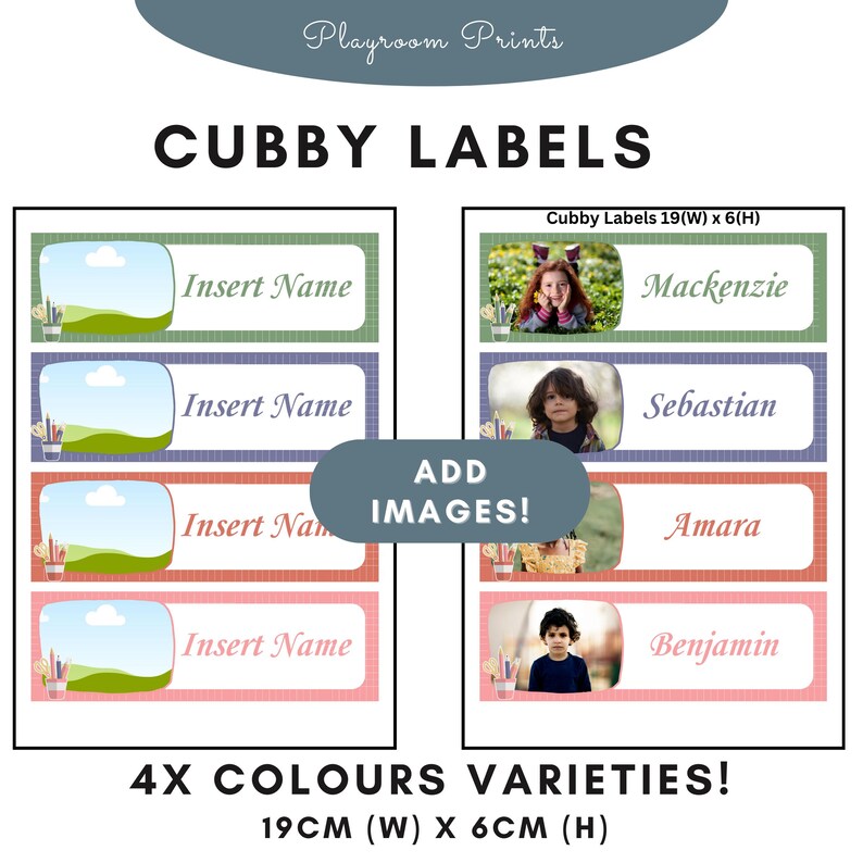 Custom Classroom Labels With Images | Editable Canva Template | Perfect ...