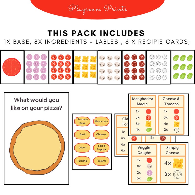 Printable Pizza Making Activity With Recipe List - Fun and Educational ...