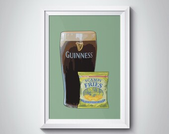 Guinness Print - A4 & A3 Print Sizes - Wall Art - Ireland - Guinness ...