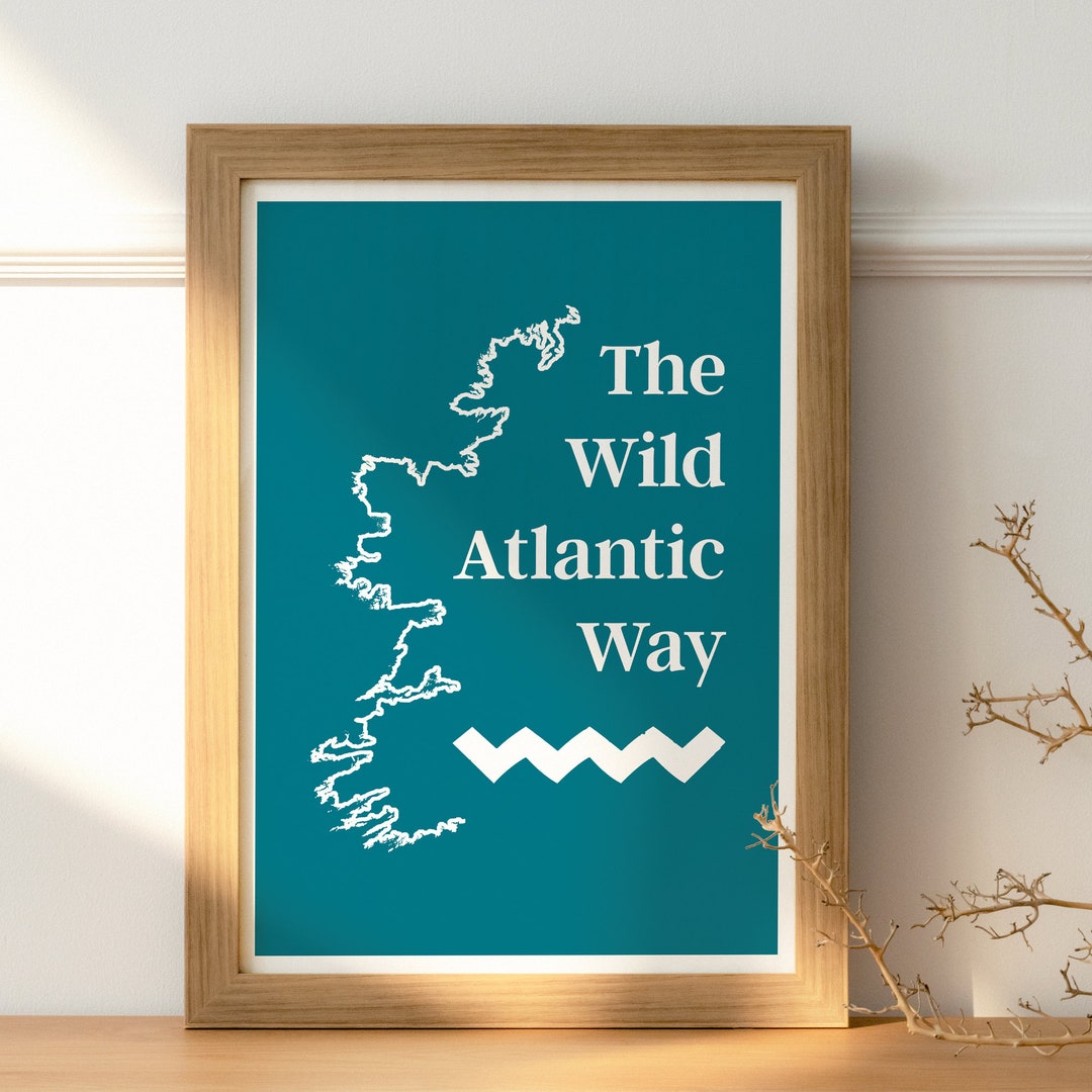 Wild Atlantic Way Print L Road Trip Ireland - Etsy
