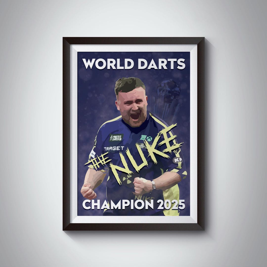Luke Littler Print Poster 2025 PDC World Darts Championship Winner ...