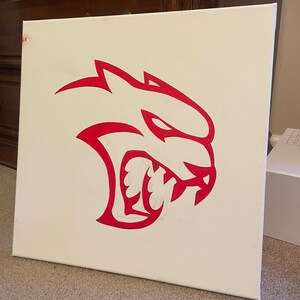 Dodge Hellcat Badge - 18” X 18” Canvas - MADE TO ORDER - Etsy