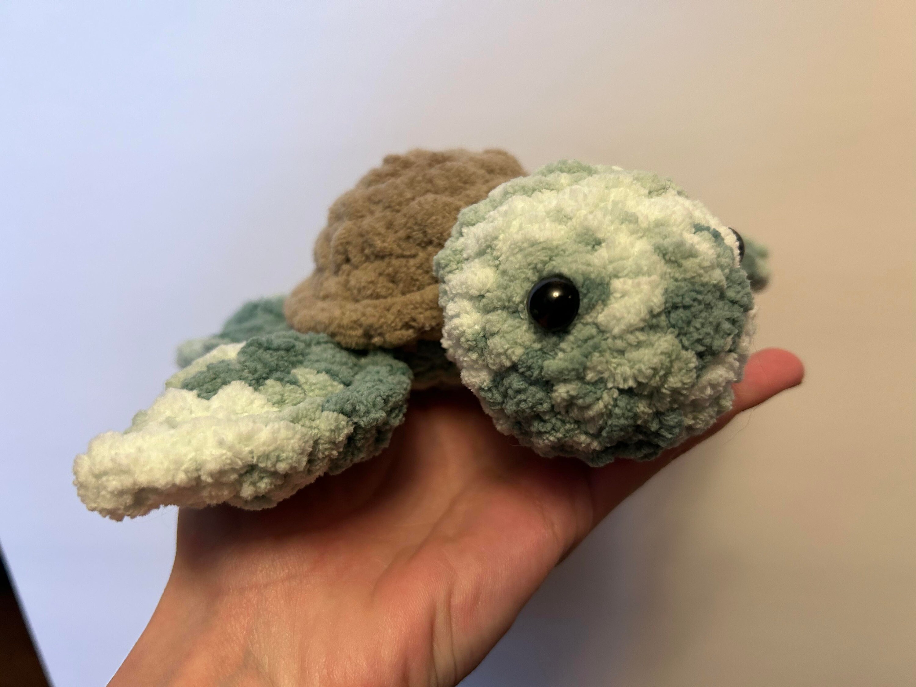 Crochet Amigurumi Variegated Green Turtle - Etsy
