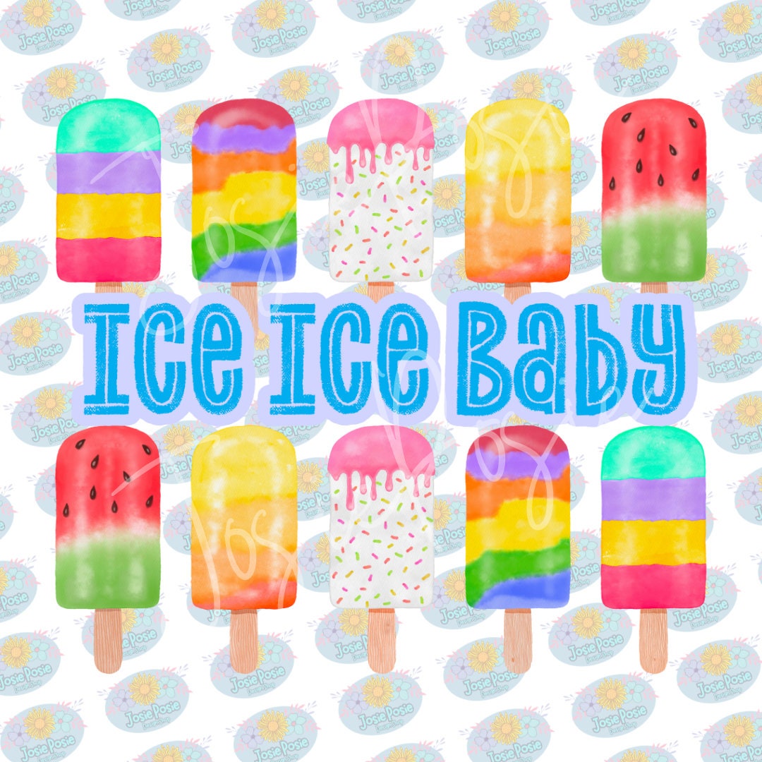 Transparent PNG Digital File Ice Ice Baby Popsicles - Etsy